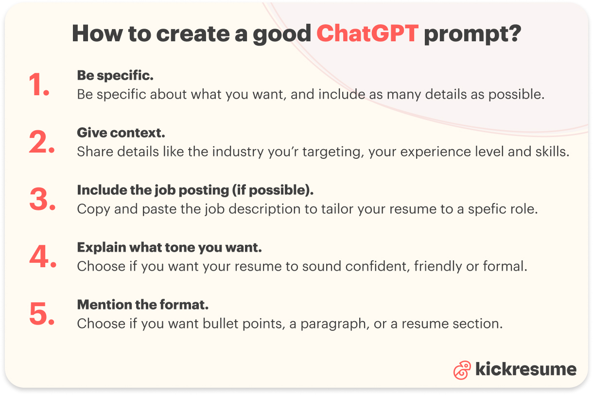Best ChatGPT Prompts for Your Resume (30+ Prompts) | Kickresume Blog